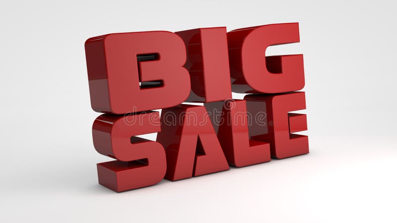 Bid sale red 3d text stock illustration. Illustration of white - 87621578