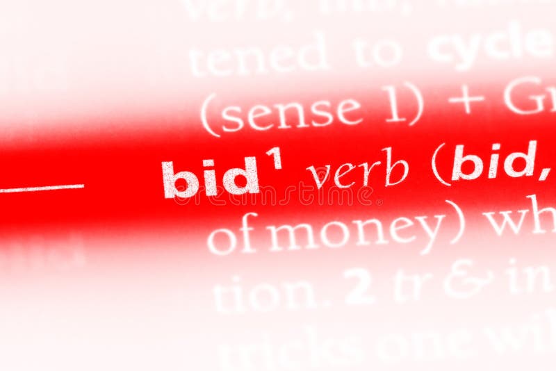 Bid stock photo. Image of closeup, idea, word, dictionary - 114412916