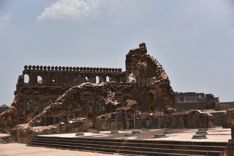 Ruins of Khwaja Mahmud Gawan`s Madrasa, Bidar, Karnataka Stock Photo ...