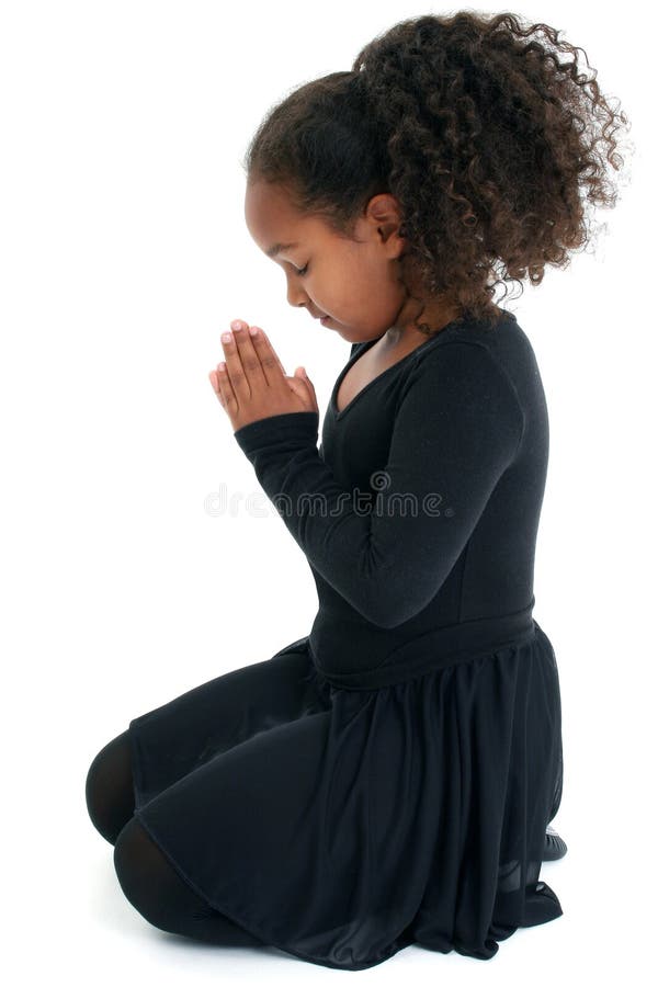 Bidend Meisje stock foto. Image of godsdienstig, gesteld - 8426278