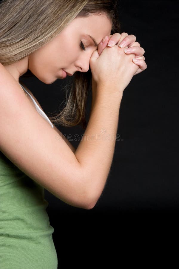 Godsdienstig Meisje stock foto. Image of bidden, gebed - 9315408