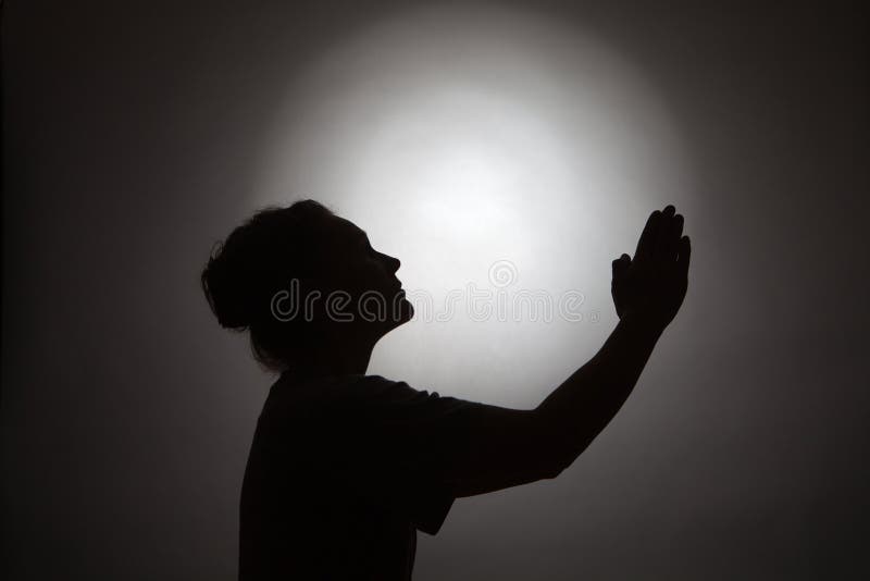 Biddende vrouw stock afbeelding. Image of aanhalen, gebaren - 14618449