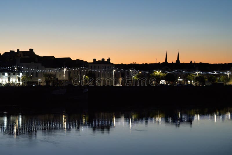 BIDEFORD, NORTH DEVON, ENGLAND - AUGUST 11TH 2022: Night Lights and ...