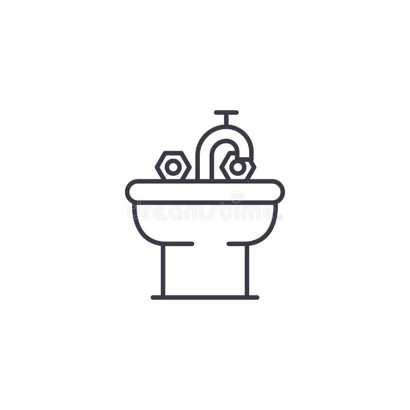 Bidet Linear Icon Concept. Bidet Line Vector Sign, Symbol, Illustration ...