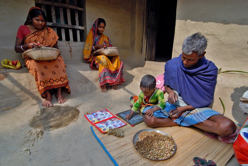 Bidi Making editorial stock image. Image of house, india - 28999454