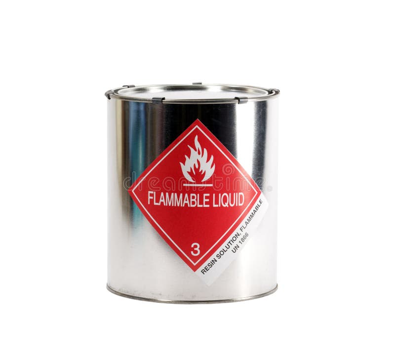 Pouvez Du Liquide Inflammable Image stock - Image du flamme, danger ...