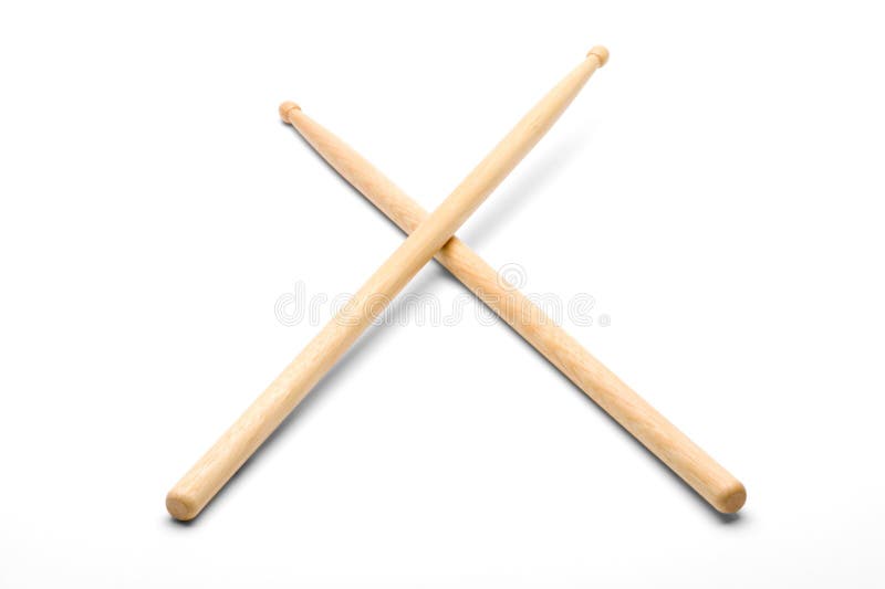 Dos Palillos De Madera Aislados En Blanco Imagen de archivo - Imagen de ...