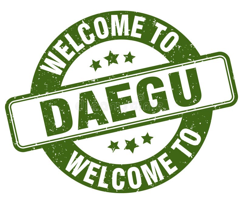 Bienvenida a La Marca Daegu. Signo De Ronda De Daegu Ilustración del ...