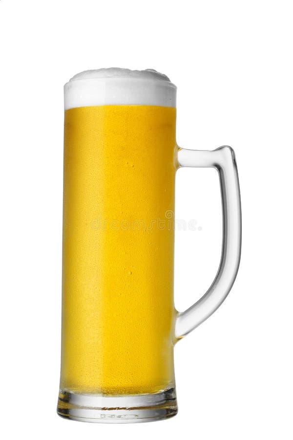Bier-Becher Getrennt Auf Weißem Hintergrund Stockbild - Bild von pfad ...