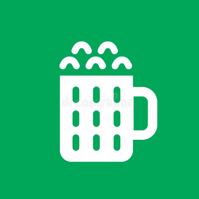 Eenvoudig Vectorpictogram Voor Bier. Modelsjabloon Voor ...