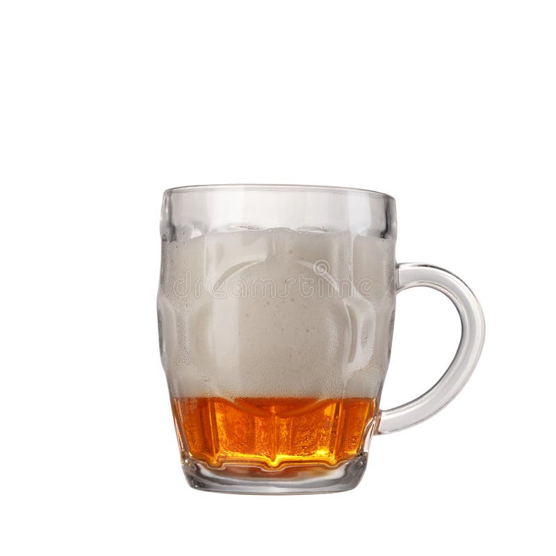 Bierbecher mit Bier stockfoto. Bild von becher, voll - 128215158