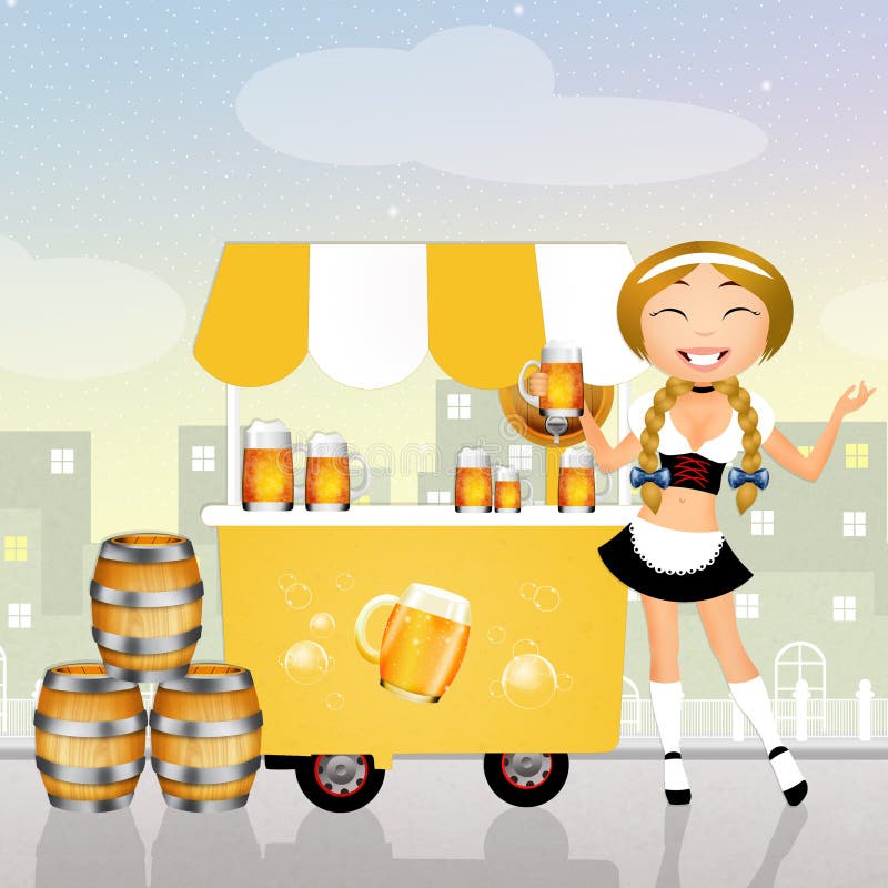 Bierkar stock illustratie. Illustration of alcohol, blij - 71879747