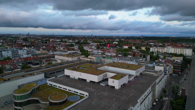Berlin Sun Setting Skyline, Dramatic Clouds. Fantastic Aerial View ...