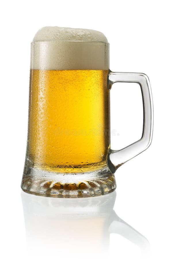 Bierpitcher Mit Schaumstoff Stockbild - Bild von luftblasen, tropfen ...