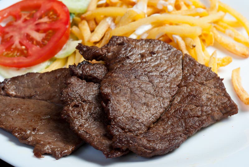 Bife imagem de stock. Imagem de lombo, porco, coma, cozinhado - 33641449