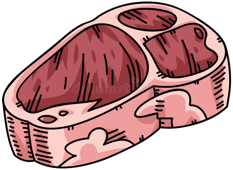 Bife de Desenho ilustração stock. Ilustração de isolado - 22135268