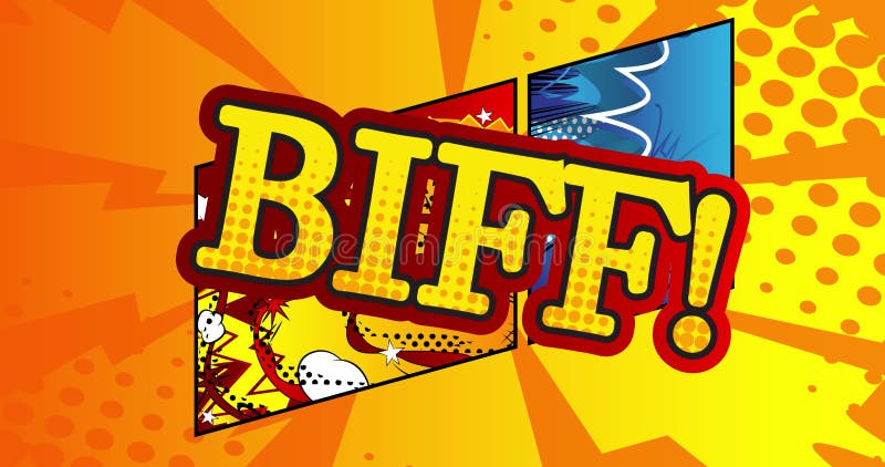 Biff. Comic Book Expression Word Stock Footage - Video of bamf ...