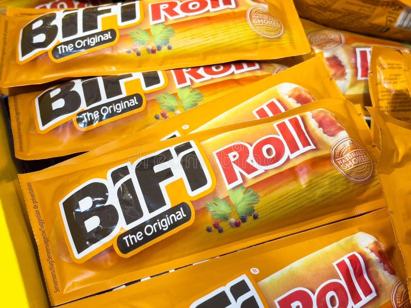 Bifi Roll Packaging Displayed in Supermarket Shelf Editorial ...