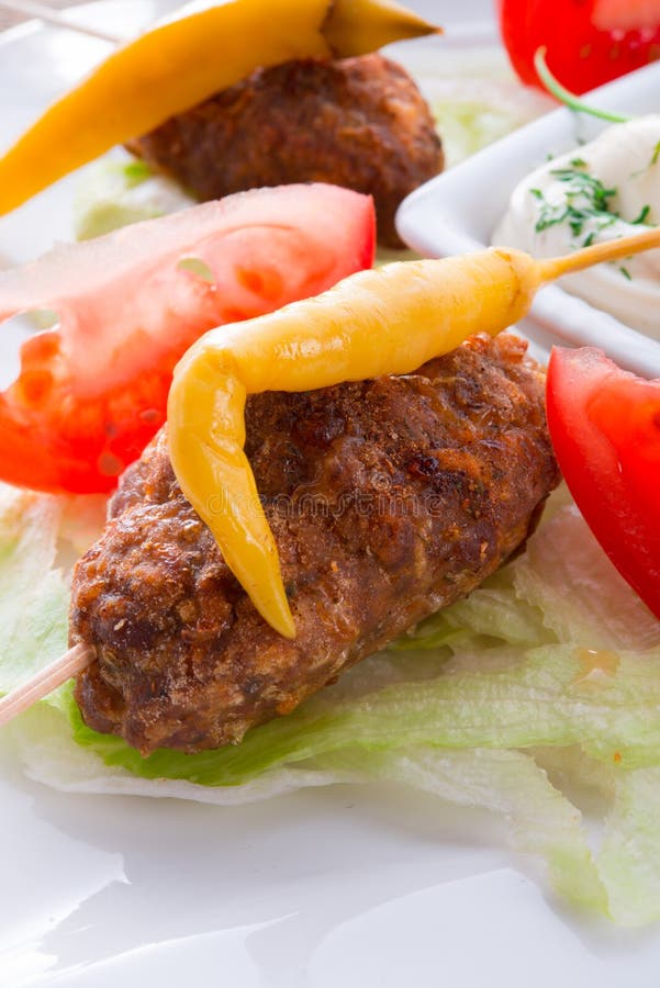 Bifteki stock image. Image of roasted, cress, dish, steak - 29509735