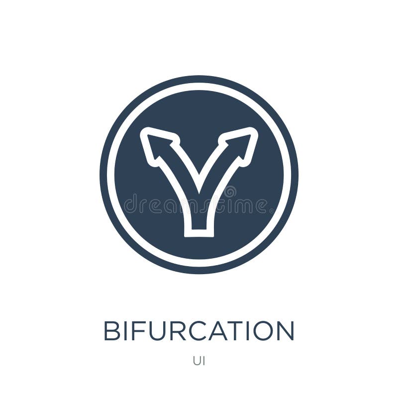 Bifurcation Icon in Trendy Design Style. Bifurcation Icon Isolated on ...