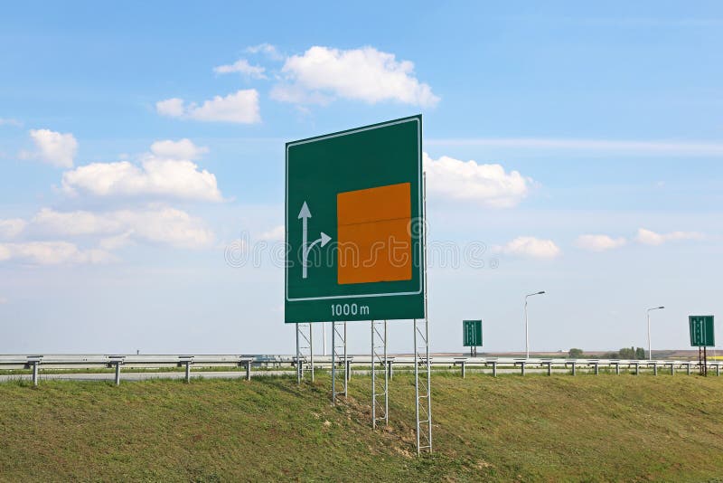 Advance Directional Sign stock photo. Image of expressway - 118030924