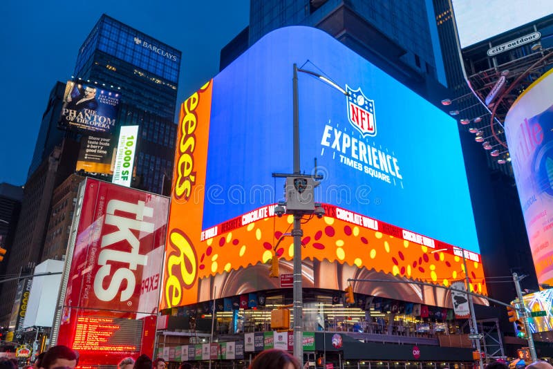Big Advertising Board in Times Square April,2018 Editorial Photography ...