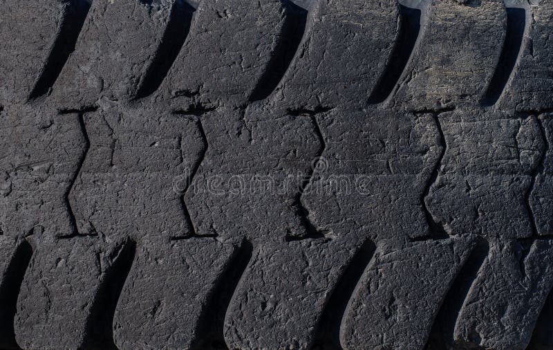 Big Aged Truck Tire Tread Texture Stock Photo - Image of closeup, close ...