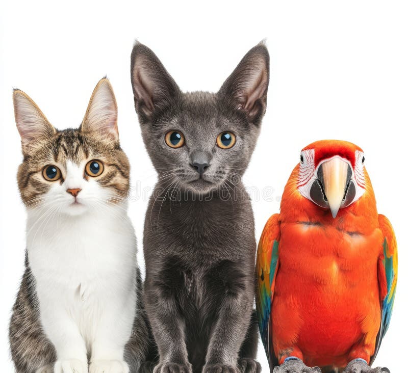 Big Aggregation of Animals. Standalone on White Background Stock Photo ...