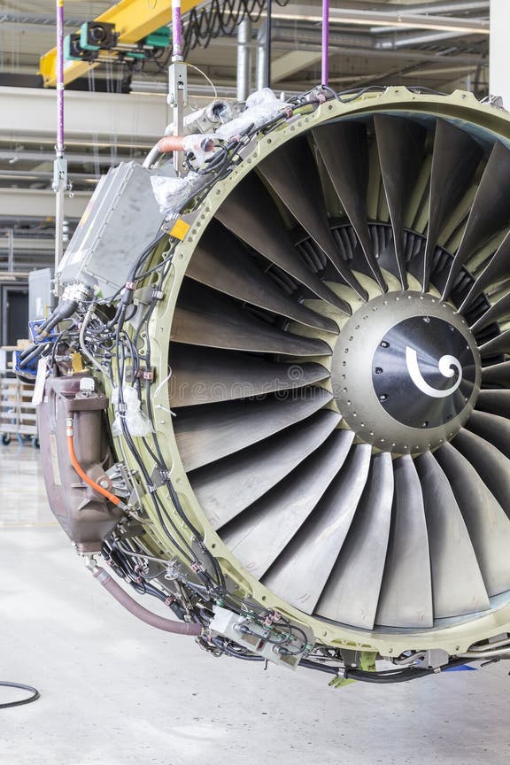 Big Airplane Engine during Maintenance Stock Photo - Image of ...