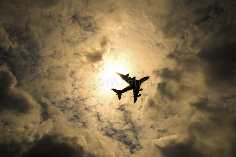 Big Airplane Fly Passing Sun Stock Photos - Free & Royalty-Free Stock ...