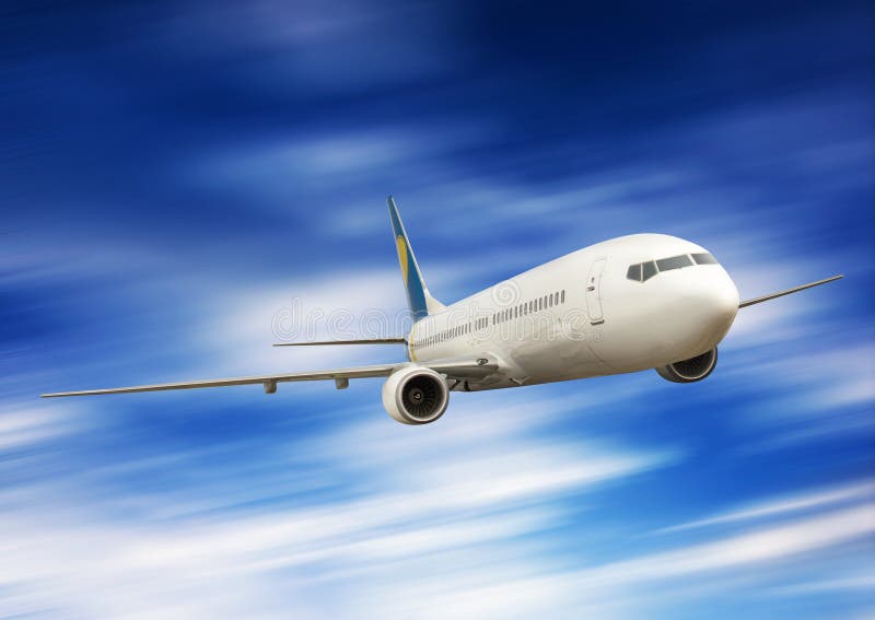 Big airplane in the sky stock photo. Image of airline - 33150016