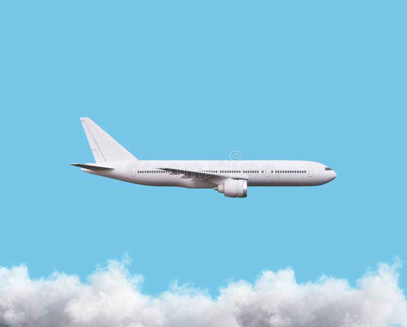 Big airplane in the sky stock image. Image of away, speed - 56277597