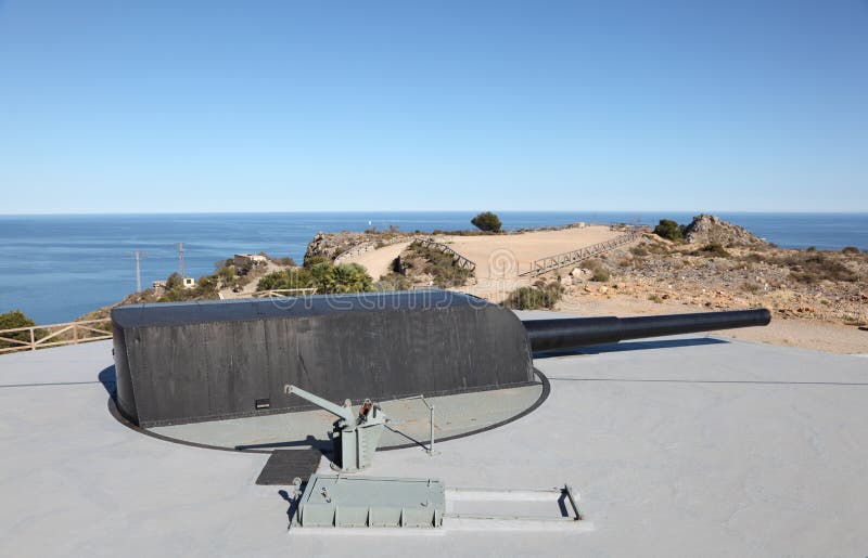 Big anti-shipping gun stock photo. Image of obsolete - 24752610