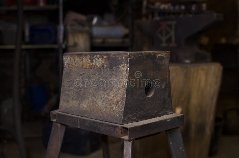 Old anvil smith stock photo. Image of craft, reenactment - 50597954