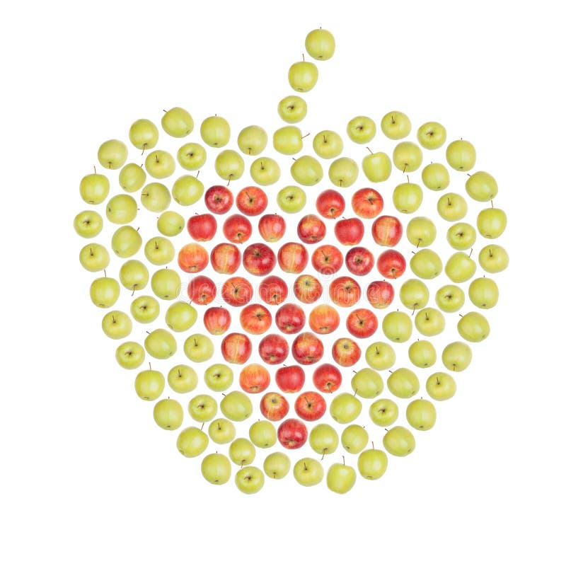 Big apple of small apples stock photo. Image of isolated - 50151840