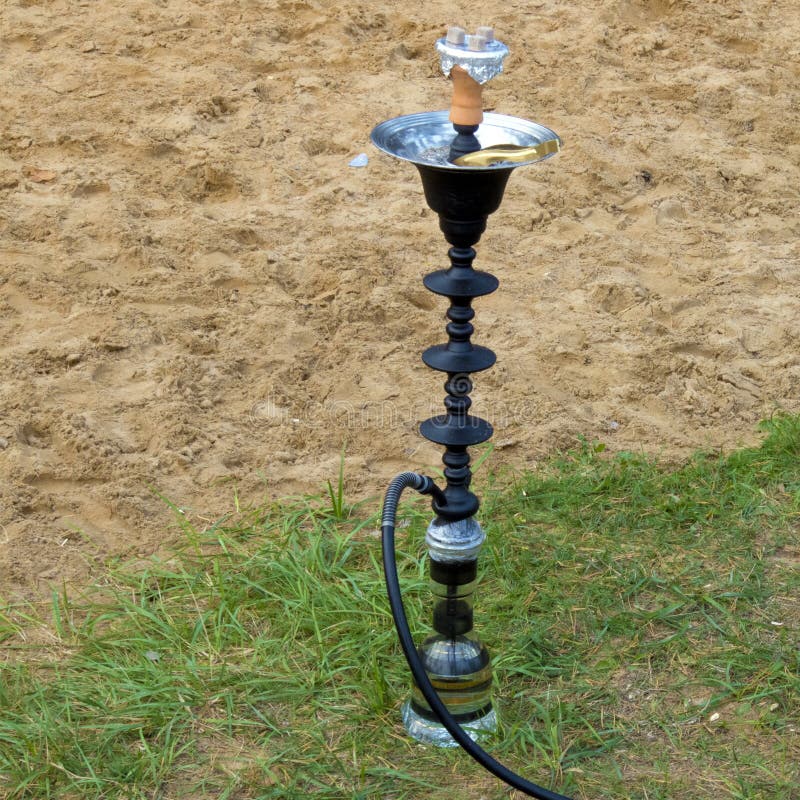 Big Arabic Hookah with Smoke Pipe, Forceps and Ignition on Top Stock ...