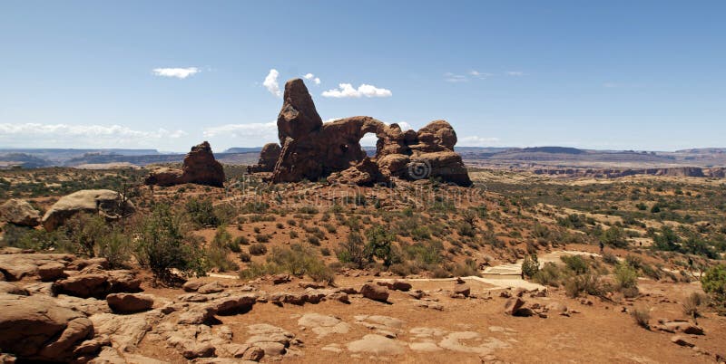 Big Arch in Arches National Park Stock Photo - Image of colorado ...
