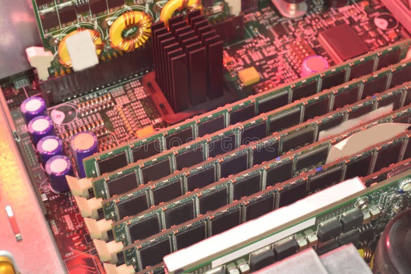 Big array of server RAM stock photo. Image of electronic - 65674782