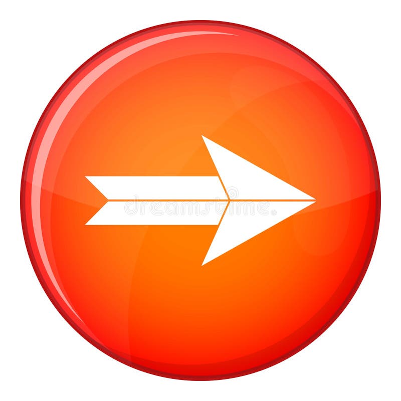 Big arrow icon, flat style stock vector. Illustration of point - 82770458