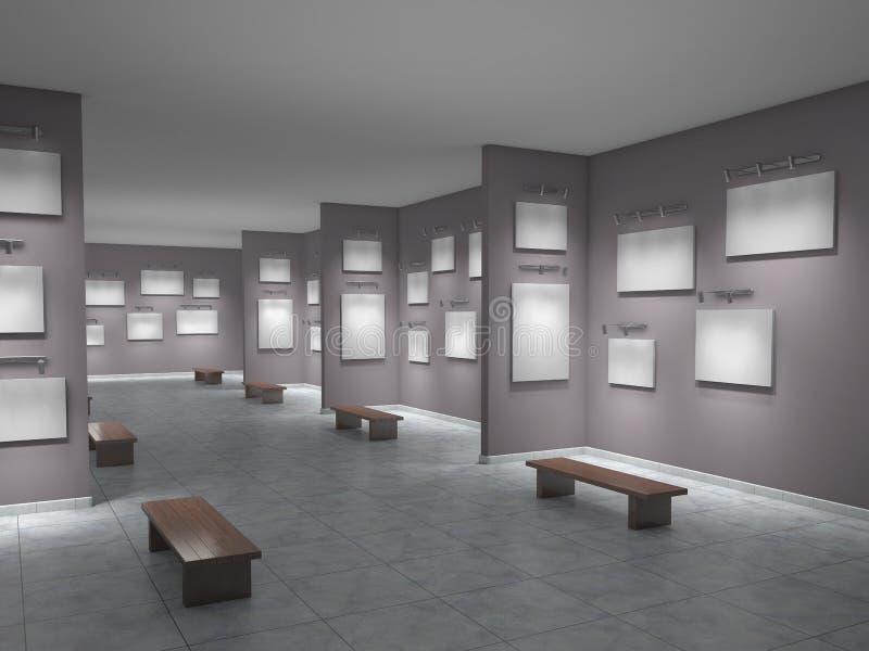 Gallery empty squares stock illustration. Illustration of message ...