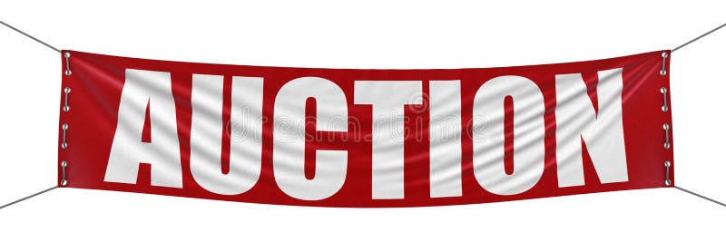 Banner auction stock illustration. Illustration of isolated - 111755269