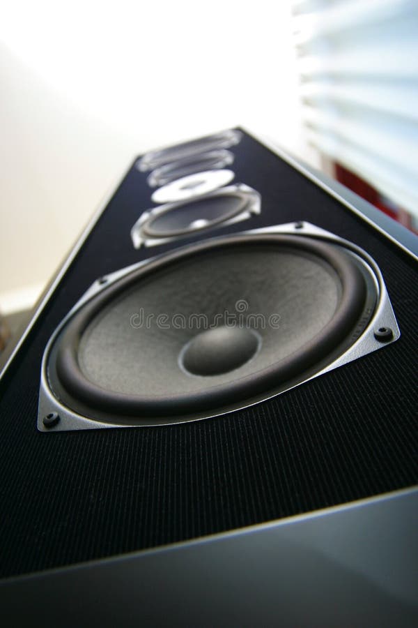 Big Audio Speaker with Remote Control Stock Image - Image of audio ...