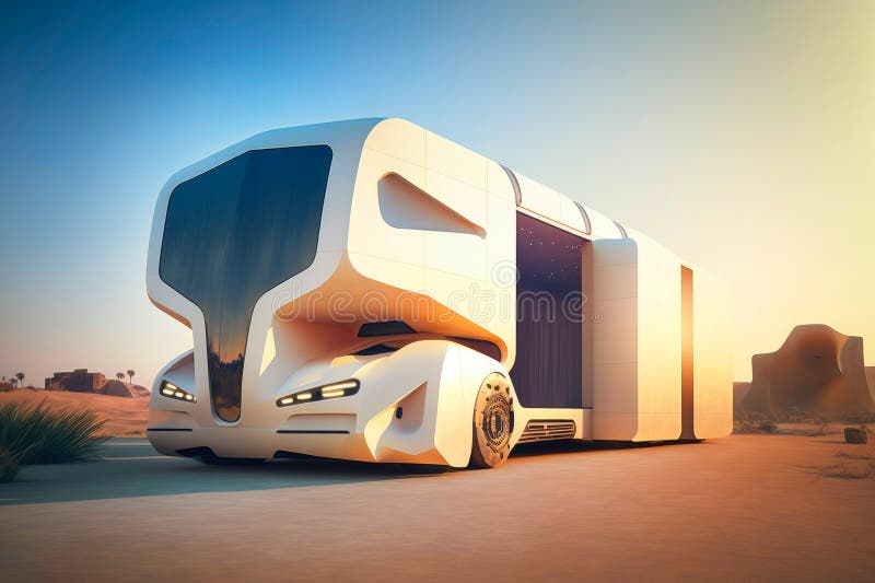 Big Autonomous House on Wheels Concept Created with Generative AI ...