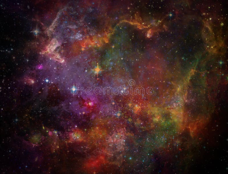 Big Babies in the Rosette Nebula Stock Illustration - Illustration of ...