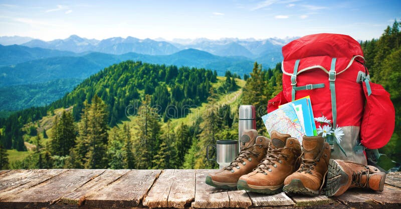Big Backpack and Trekking Boots Stock Photo - Image of explorer ...