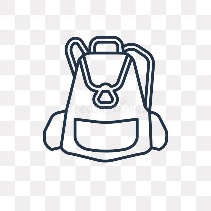 Big Backpack Vector Icon Isolated On Transparent Background, Lin Stock ...