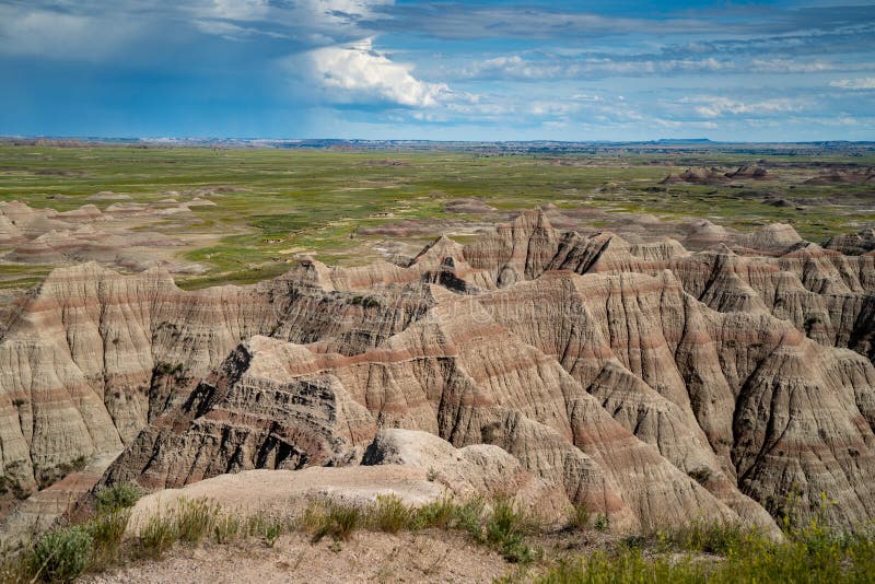 Badlands Overlook Sign in Theodore Roosevelt National Park Stock Photo ...