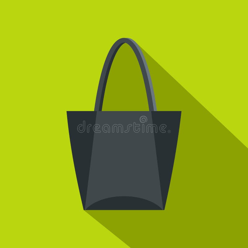 Big bag icon, flat style stock vector. Illustration of glamour - 87458250