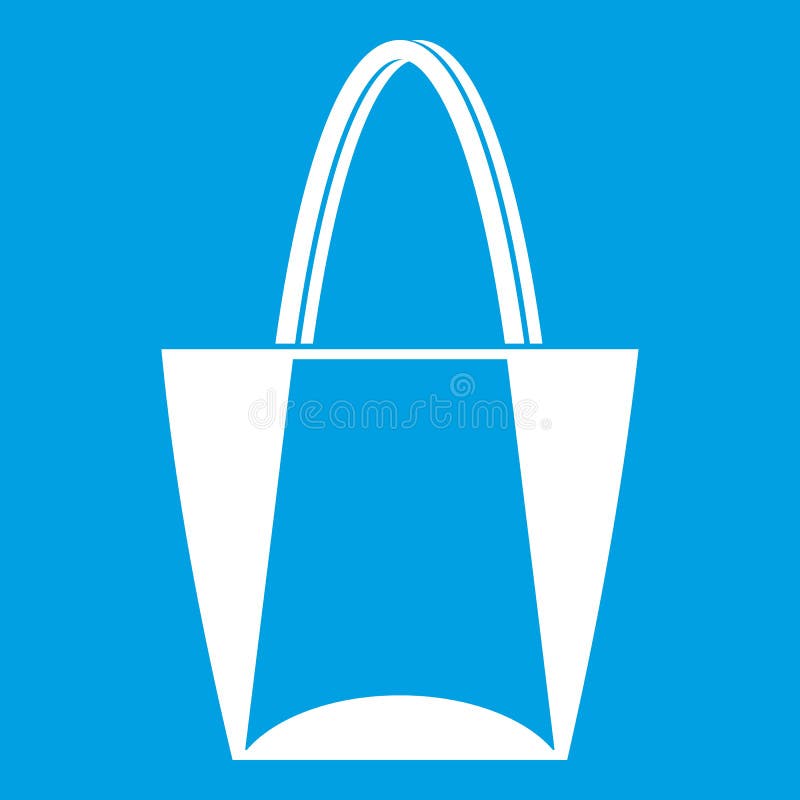 Big bag icon white stock vector. Illustration of leather - 96412653