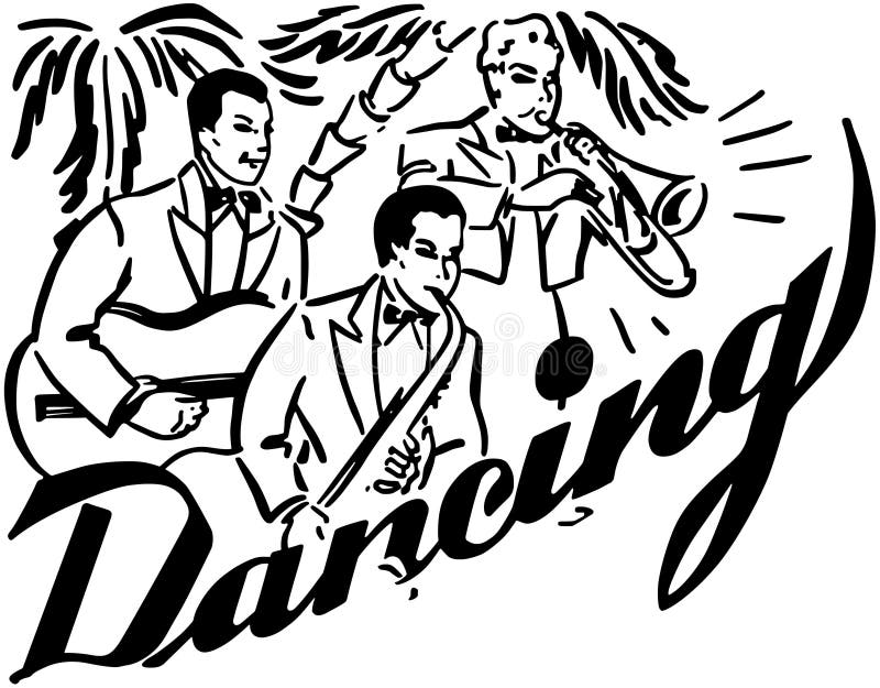 Big Band Dancing stock vector. Illustration of retro - 42098851